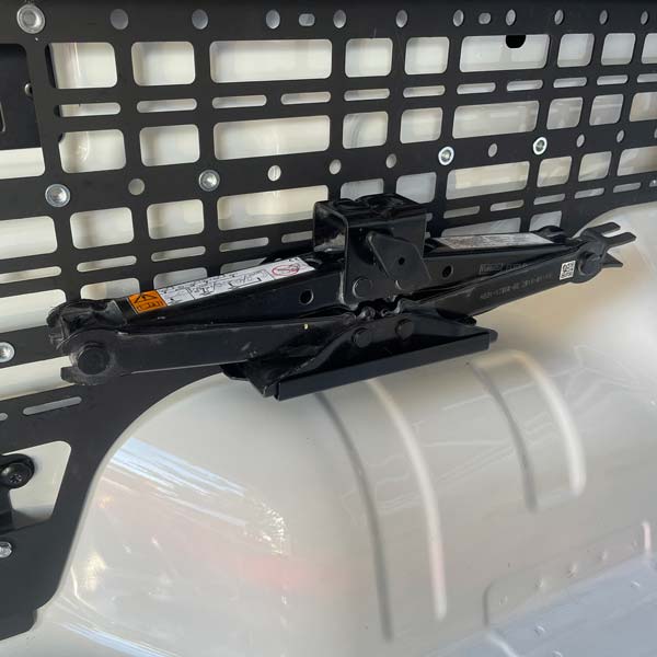 Molle panel mounted jack relocation bracket for Next-Gen Ford Ranger